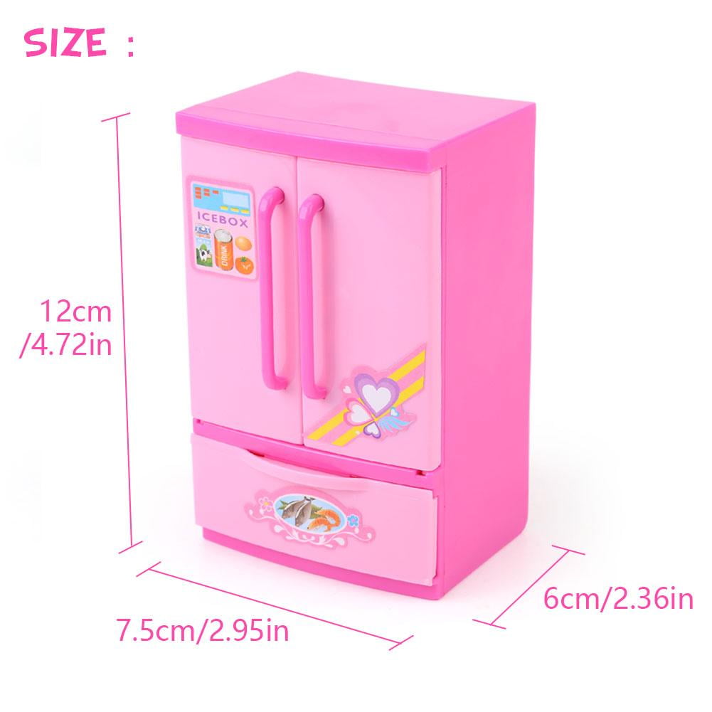 Tebru Kids Refrigerator Toy,Mini Refrigerator Fridge Kids Children Role ...