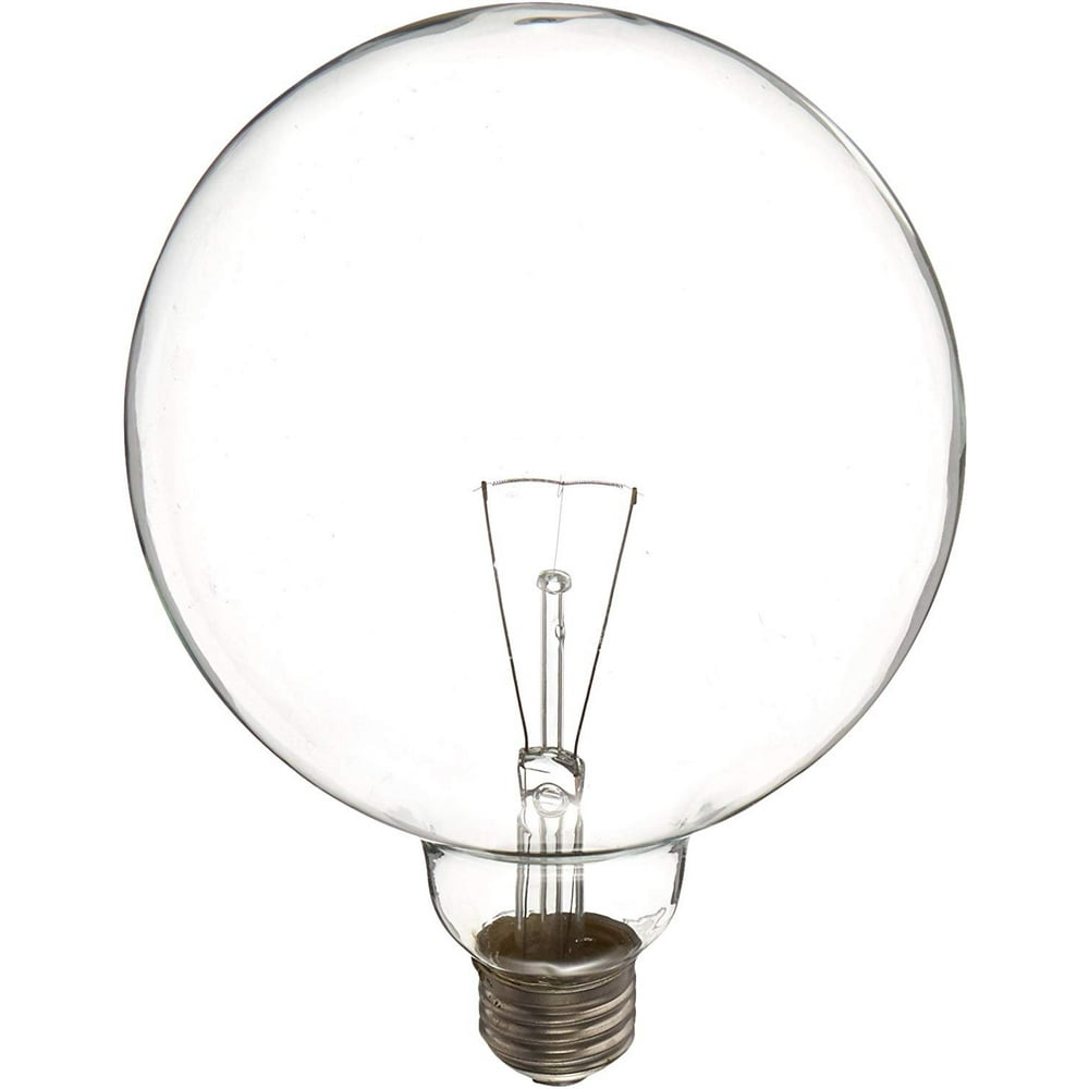 GE Lighting 14187 60-Watt Crystal Clear G40 Vanity Globe Light Bulb, 1 ...