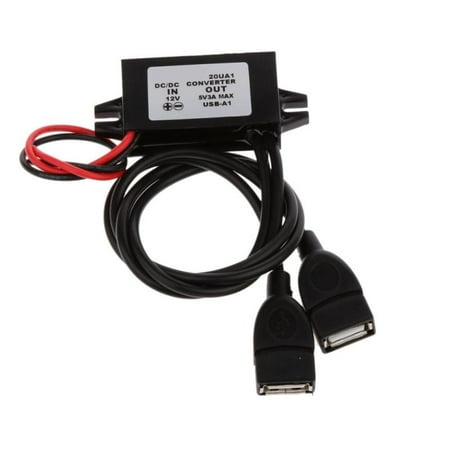 Dual USB DC-DC Car Converter Module 12V To 5V 3A 15W Power Adapter ...