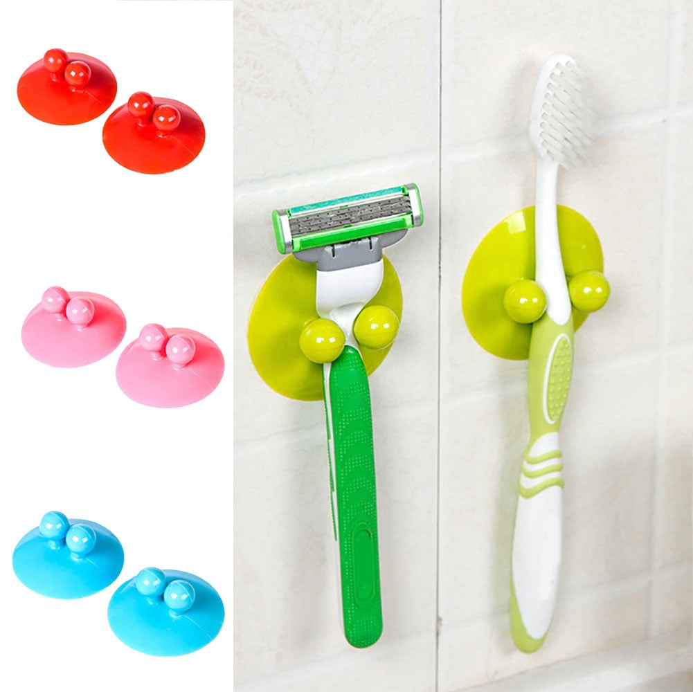 jiaroswwei 2Pcs Bathroom Kitchen Wall Suction Cup Hook Hanger Cable ...