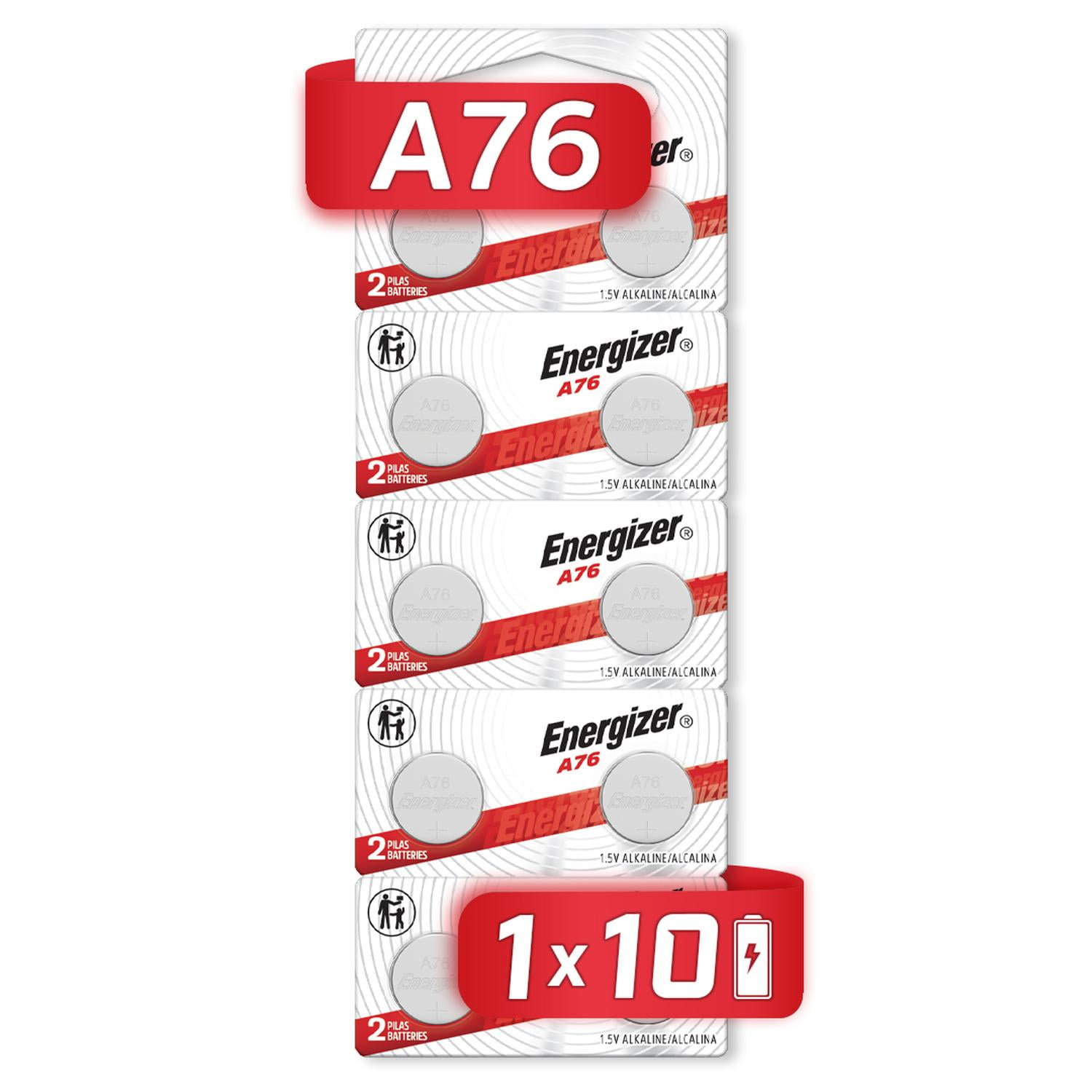 Pila Energizer A76 Alcalina Tira 10 Unidades Lr44 Ag13 plateado 1 ...