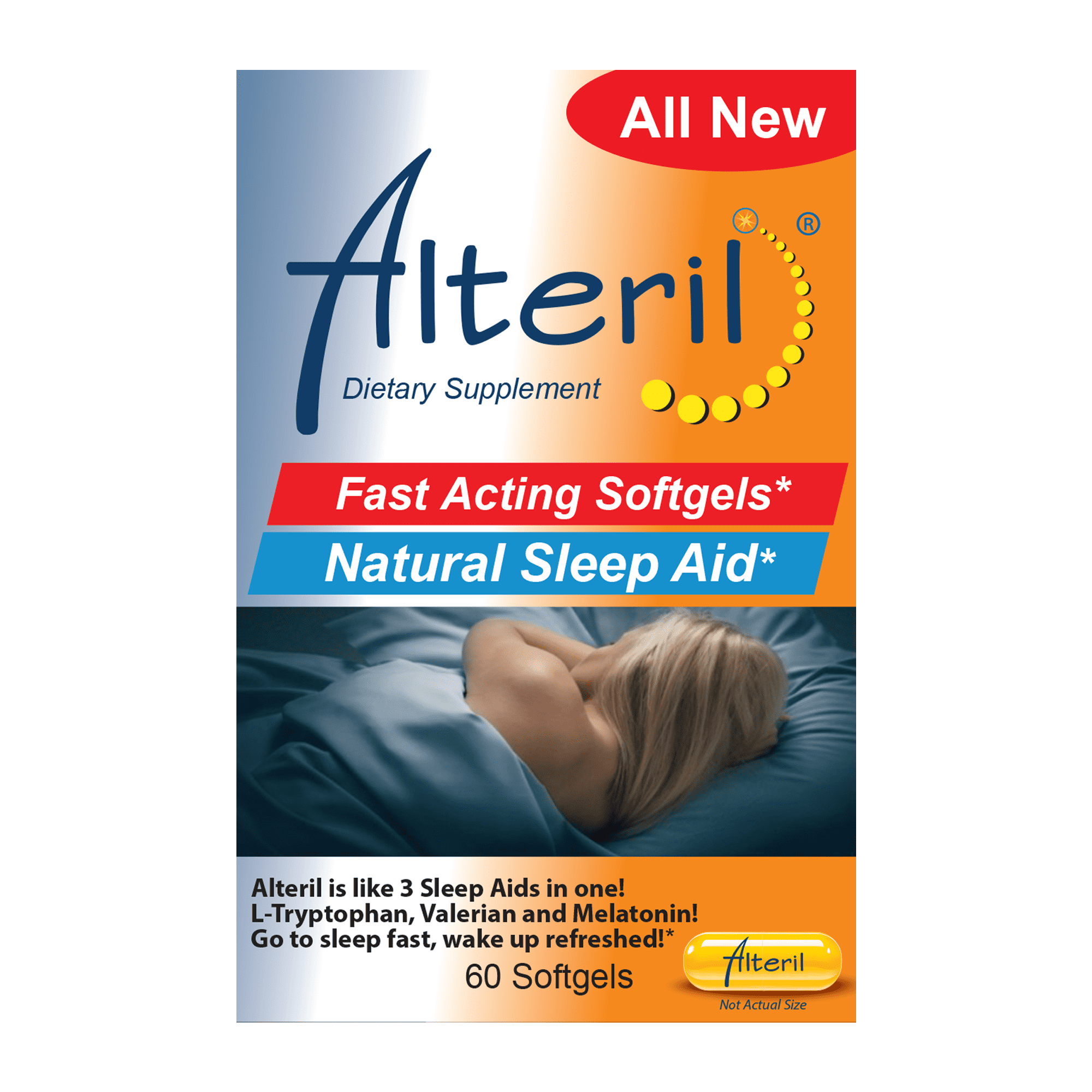 Alteril Natural Sleeping Aid Softgels, 60 ct – Walmart Inventory ...