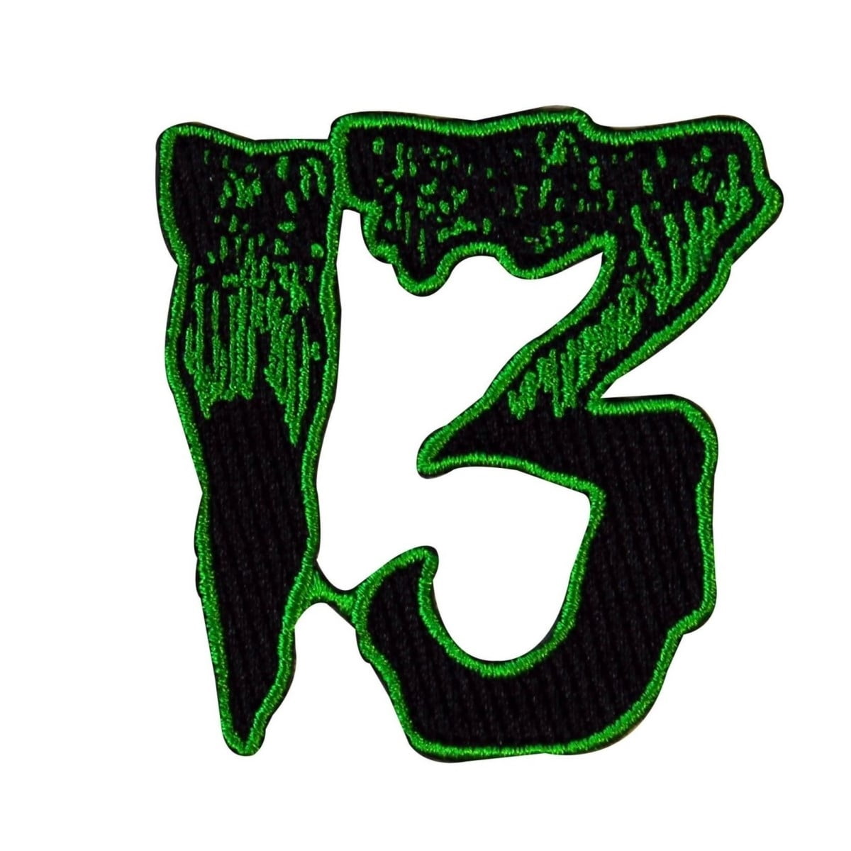 Number 13 Green Patch Kreepsville Unlucky # Thirteen Craft Iron-On ...