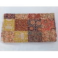 Kantha Quilt Handblock Print floral Kantha Indian Netural Colour Indian ...