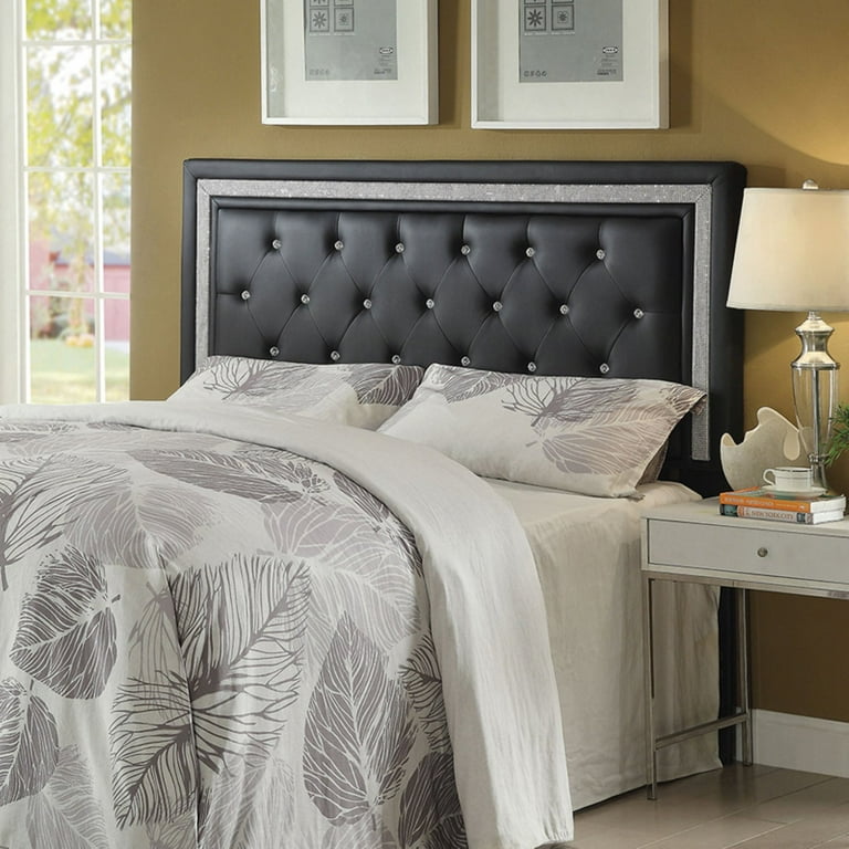 Leather panel headboard store