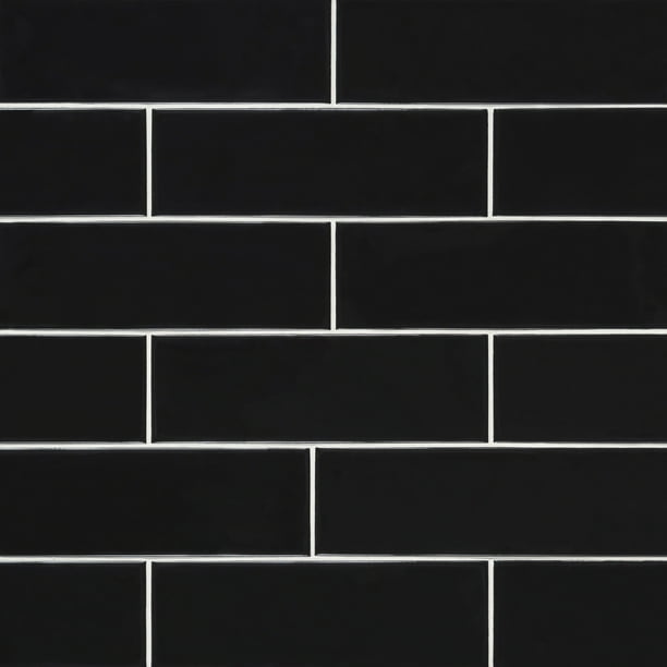 MSI Urbano Ink Subway 4 in. x 12 in. Glossy Ceramic Wall Tile (9.9 sq ...