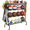 Champro Sports Rolling Basketball Ball Cart Storage Rack, 3 Rows/12 ...