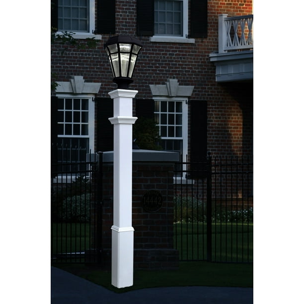 Vita 6"L x 6"W x 74"H Sturbridge Vinyl Lamp Post, White, VA94428 ...