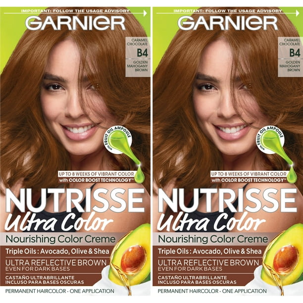 Tinte para el cabello Garnier Nutrisse Ultra Color B4 Marrón caoba ...