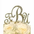 Unik Occasions Sparkling Collection Monogram Cake Topper, Gold ...