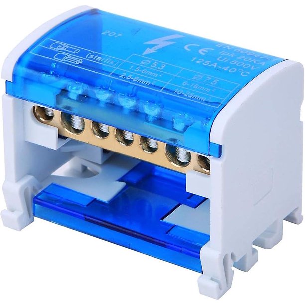 Transparent Terminal Block Distribution Box - Single Phase DIN Rail ...