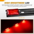 Waywe 9 LED Marker ID Bar 1PC 14.2Inch Red Trailer Running Tail Rear ...