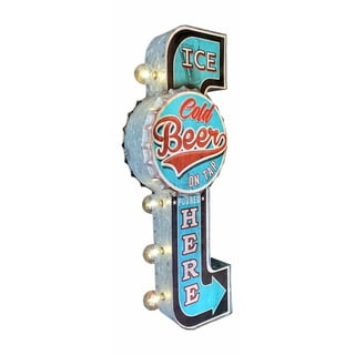 American Art Decor Cold Beer On Tap Vintage Mini LED Marquee Arrow Sign ...