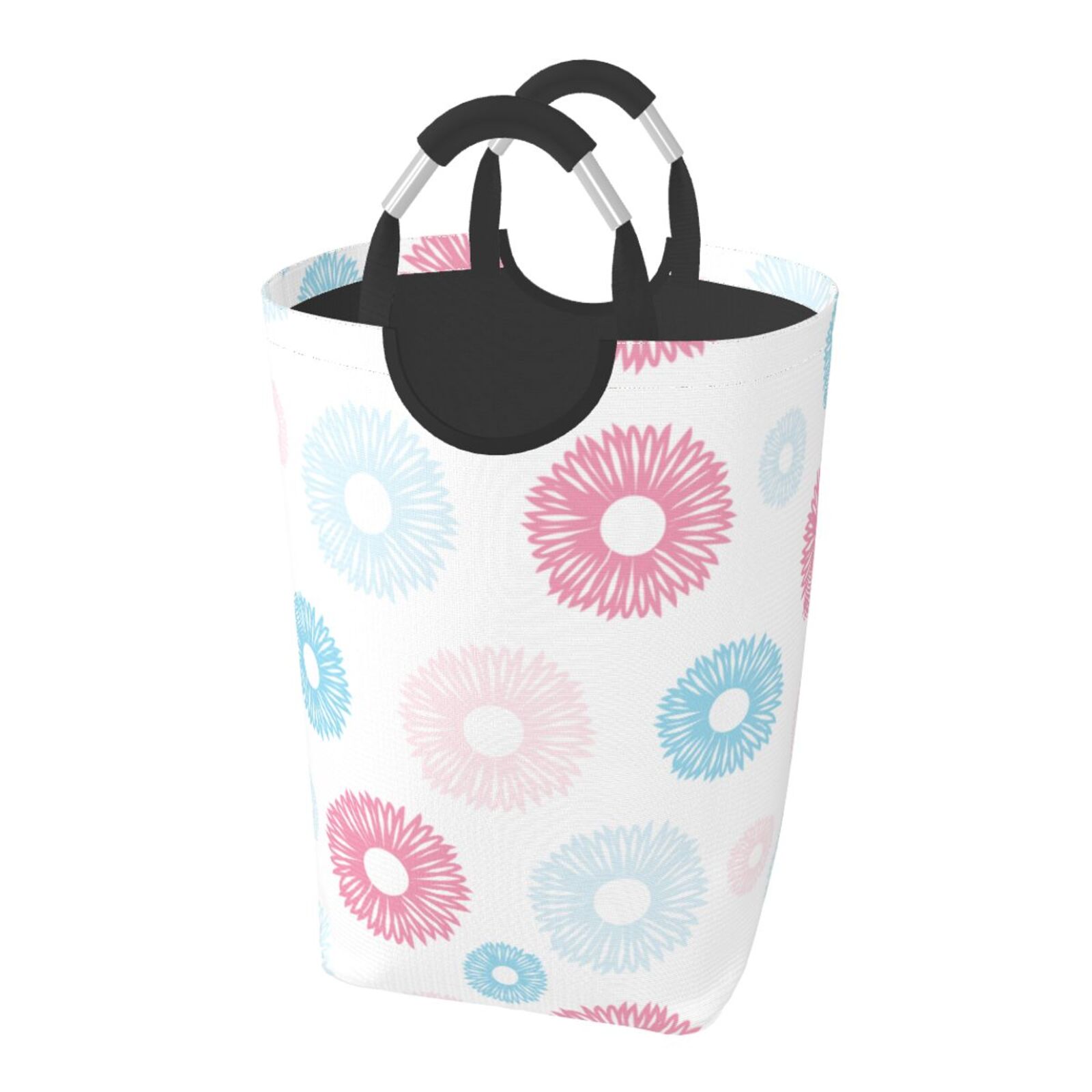 XMXY Light Colored Floral Pattern Rectangular Laundry Basket Organizer ...