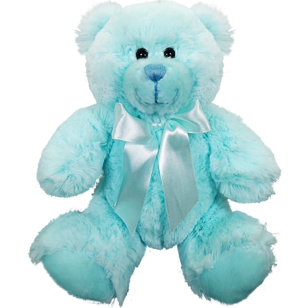 Anico Plush Teddy Bear, Stuffed Animal, Bright Blue, 8 Inches Tall ...