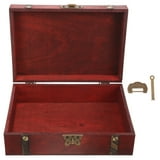 FRCOLOR Wooden Treasure Chest Jewelry Boxes Organizers Compartment ...