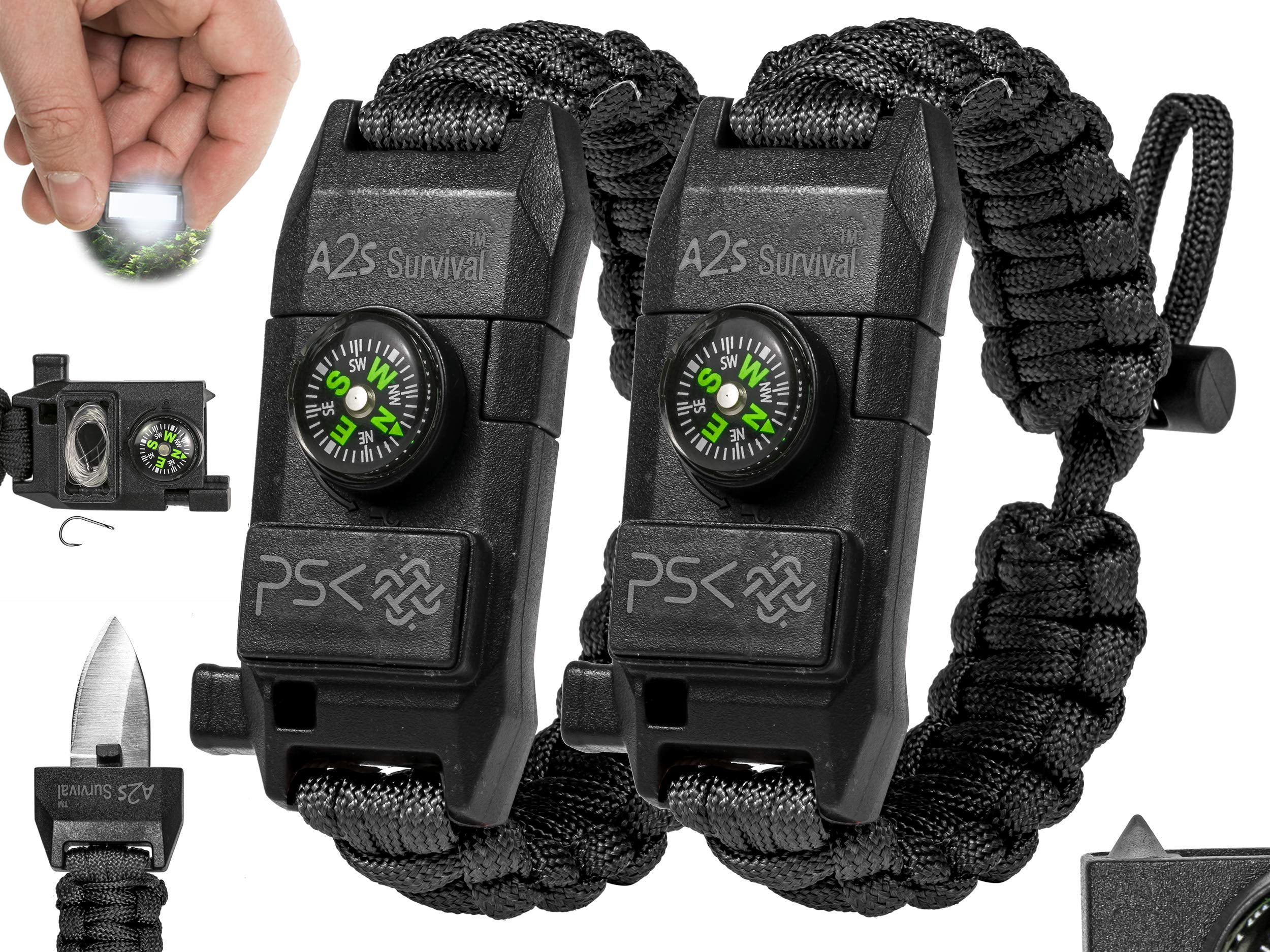 PSK Paracord Bracelet 8-in-1 Personal Survival Kit Urban & Outdoors ...