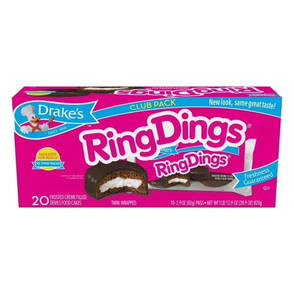 Drake's Ring Dings, 20 ct./12.19 oz. - Walmart.com - Walmart.com