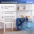 Lasko Cool Colors 20" Energy Efficient Box Fan, 3 Speeds, 22.5" H, Blue ...