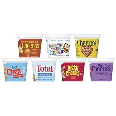 General Mills Adult Variety Pack Single Serve Cereal Cups, 1.63 Ounces ...