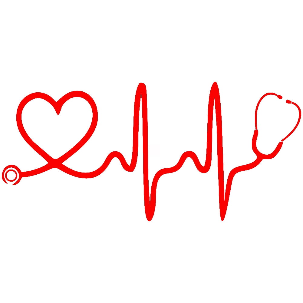 Hloma Stethoscope Love Heart Car Vehicle Body Window Reflective Decals ...