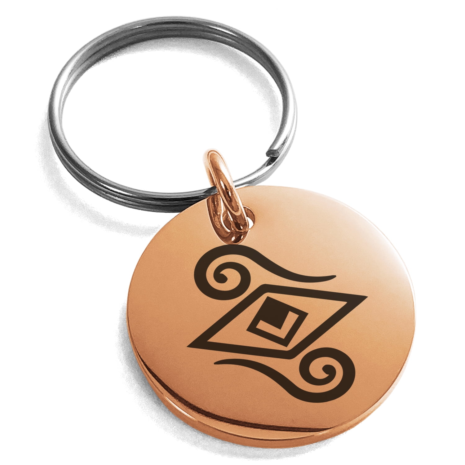 Stainless Steel Illusionism Magic Rune Engraved Small Medallion Circle ...