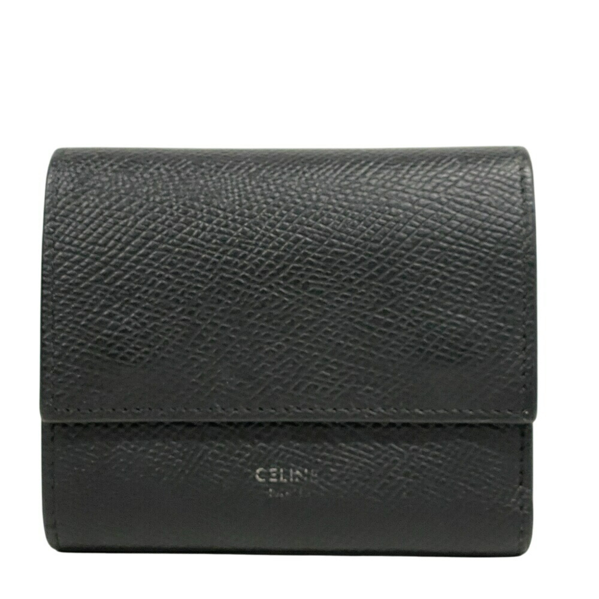 Pre-Owned CELINE Small Trifold Tri-fold Wallet Coin Purse Bill Card ...