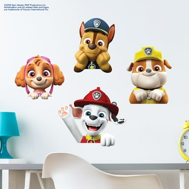 PAW PATROL Wall Decals Ryder Chase Marshall Rubble Rocky Zuma Skye 8 ...
