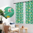 Hen and Egg Green Pattern Blackout Curtains,Triple Weaved Fabric ...