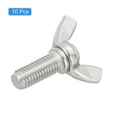 10pack M8-1.25x20mm Wing Butterfly Screws Bolts, 304 Stainless Steel ...