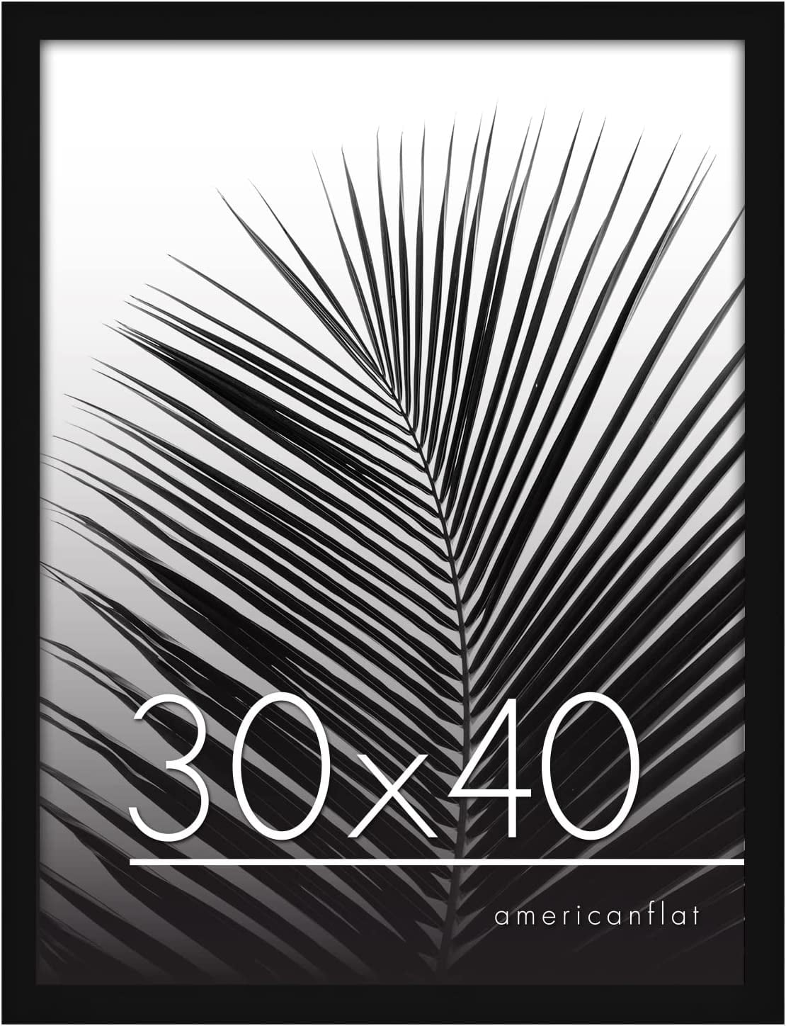 Americanflat 30X40 Poster Frame in Black - Composite Wood with Polished ...