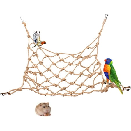 HUSERYT Parrot Climbing Net Climbing Rope for Budgies Climbing Net Toy ...