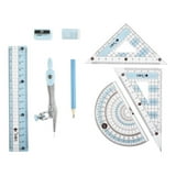 Waremew 8-Piece Compass/Math Kit, Geometry Set for School, Office, Kids ...