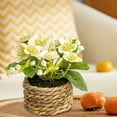 Artificial Flower Planter Festive Simulation Floral Pot Arrangement ...