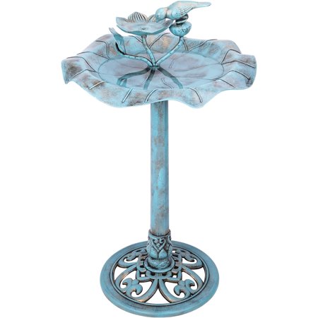 Hantdan Bird Baths for Outdoors, 34 Inch Height Polyresin Birdbaths ...