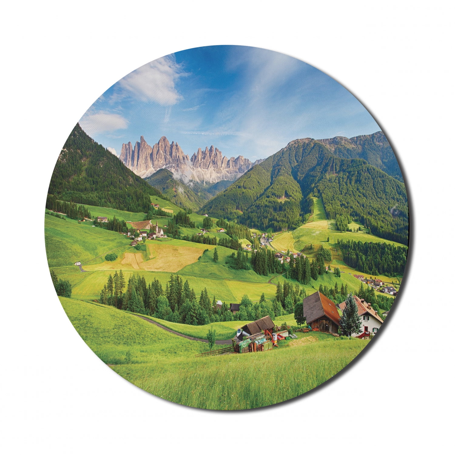 Nature Mouse Pad for Computers, Alps in the Spring Season with Fresh ...
