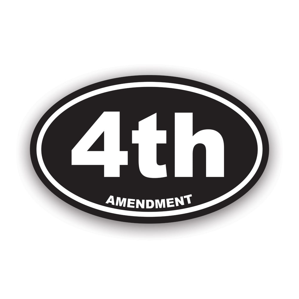 Oval 4th Amendment Sticker Decal - Self Adhesive Vinyl - Weatherproof ...