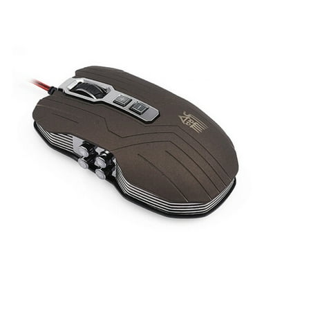 9D 2400DPI 9 Buttons Optical Usb Gaming Multimedia Mouse Gray - Walmart.ca