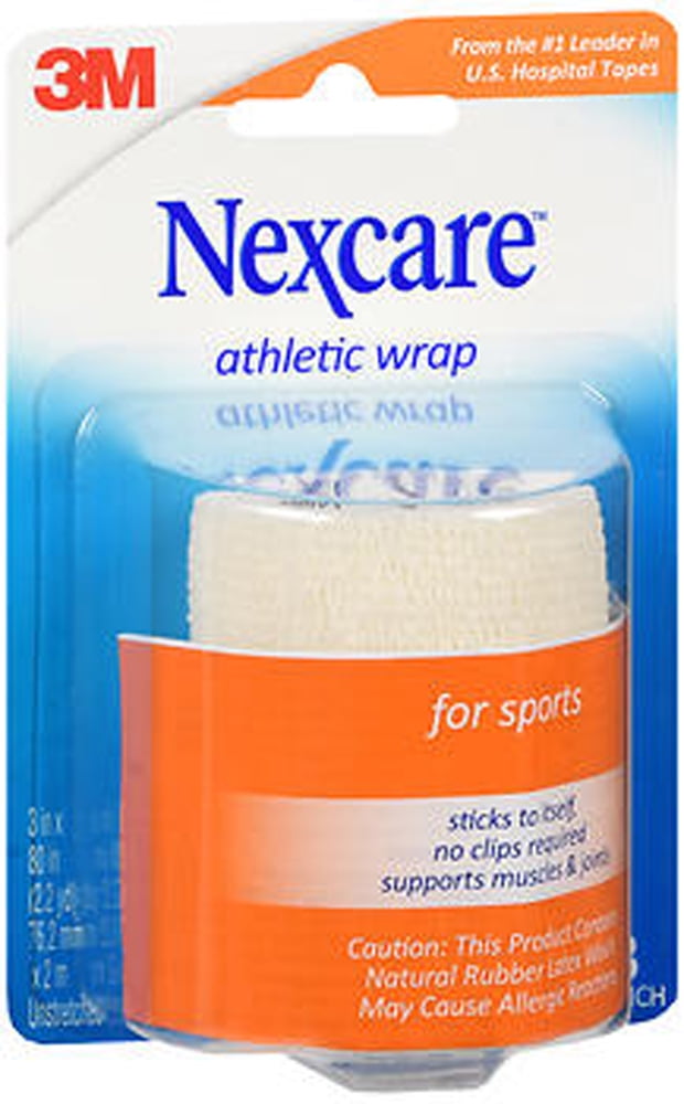 Nexcare Athletic Wrap, White Tape, 3 inch x 5 yards, 1 Roll - Walmart ...