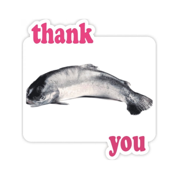 Ocean Fish Alive Activity Curly Thank You Stickers Quote Grateful ...