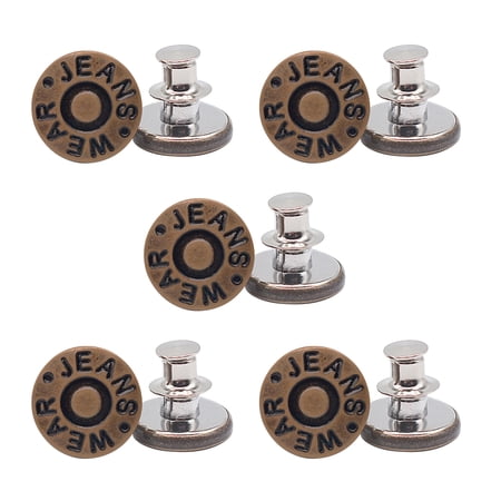 Jean Buttons No Sew Adjustable Buttons Replacement Kit for Jacket ...