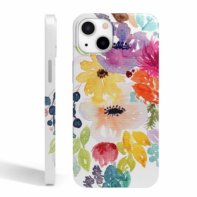Tobelint Case for iPhone 13 Mini,Colorful Flower Pattern Case with Side ...