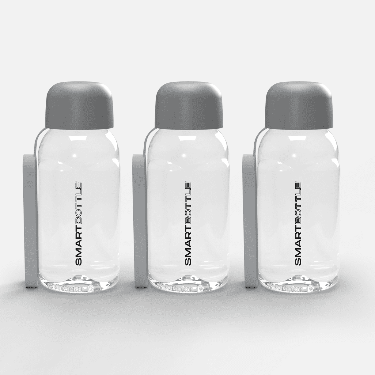 Smartbottle Mini Compact Reusable Water Bottle, Grey, 250ml / 8oz, 3 ...