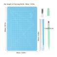 YAHHU DIY Crafts Carving Tool Set A5 Cutting Pad Wood Sculpture Pencil ...