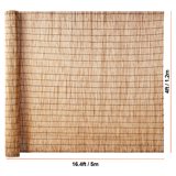 KFFKFF Reed Privacy Screen, 4x16.4 ft, Natural Reed Roll-Up Fence for ...