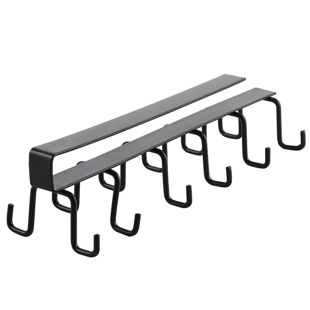 Mug Hooks Under Cabinet Coffee Mug Cup Holder Rack, Drilling Free ...