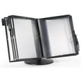 Black Plastic Desktop Document Reference Binder with 10 Double-Sided ...