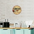Circus Main Entrance Round Tin Sign Vintage Metal Poster Living Room ...