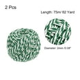 Twine Packing String Wrapping Cotton Twine 75M Green and White Rope for ...