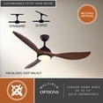 Long Grove 56 in. Black Deep Walnut Blades, Contemporary Ceiling Fan ...